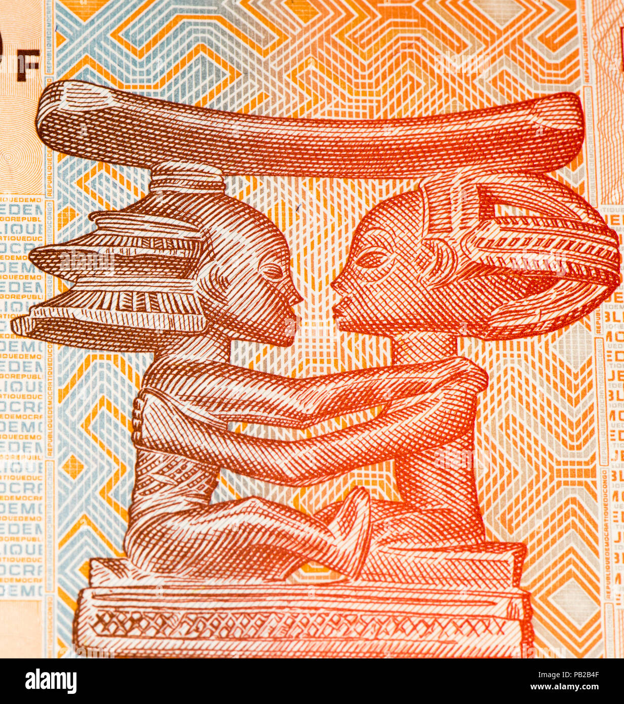 10 Congoles francs bank note of Congo. Congoles franc is the national ...