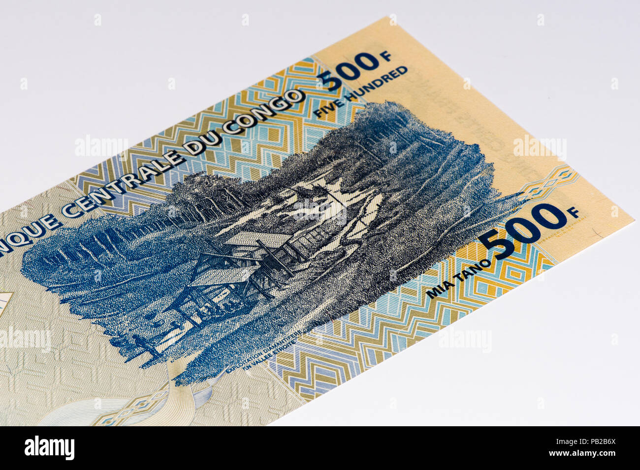 500 Congolese francs bank note of Congo. Congoles franc is the national ...