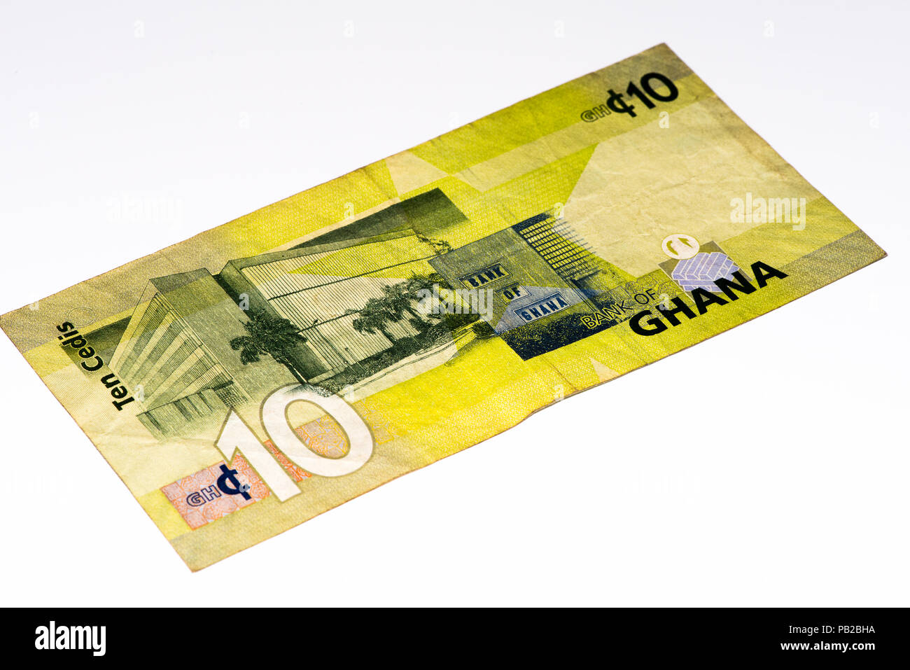 10 Ghana cedi bank note. Ghana cedi is the national currency of Ghana ...
