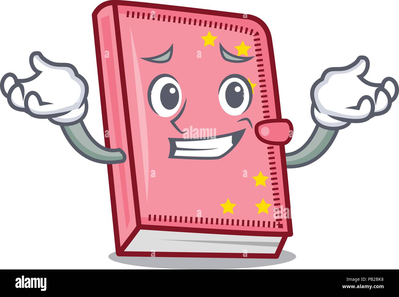 Grinning diary character cartoon style Stock Vector Image & Art - Alamy