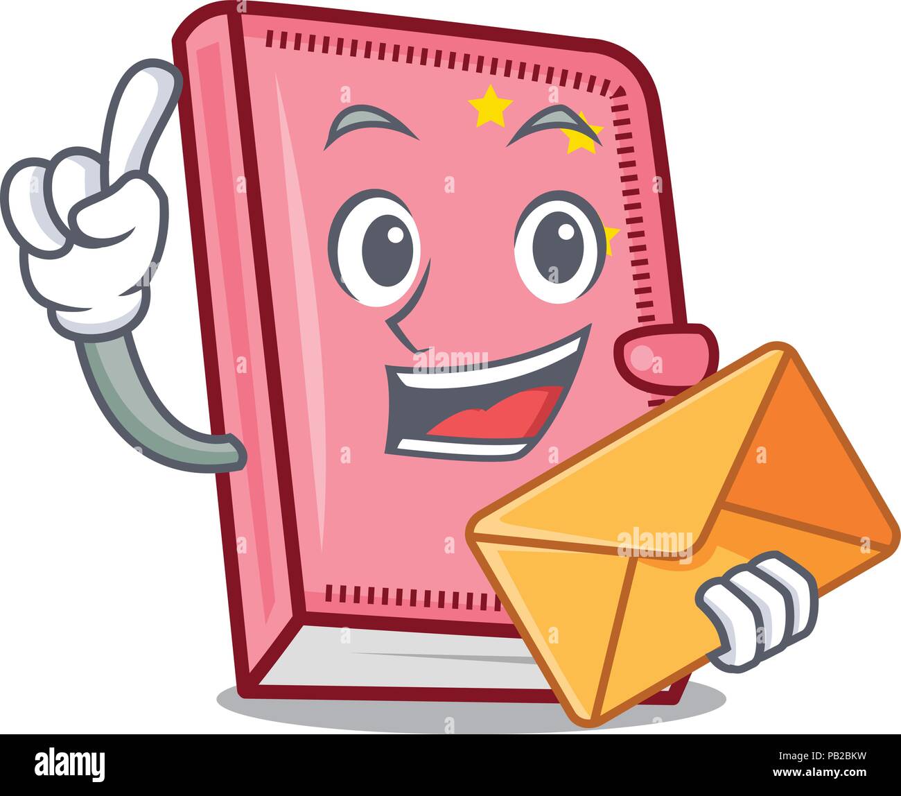 With envelope diary character cartoon style Stock Vector Image & Art ...