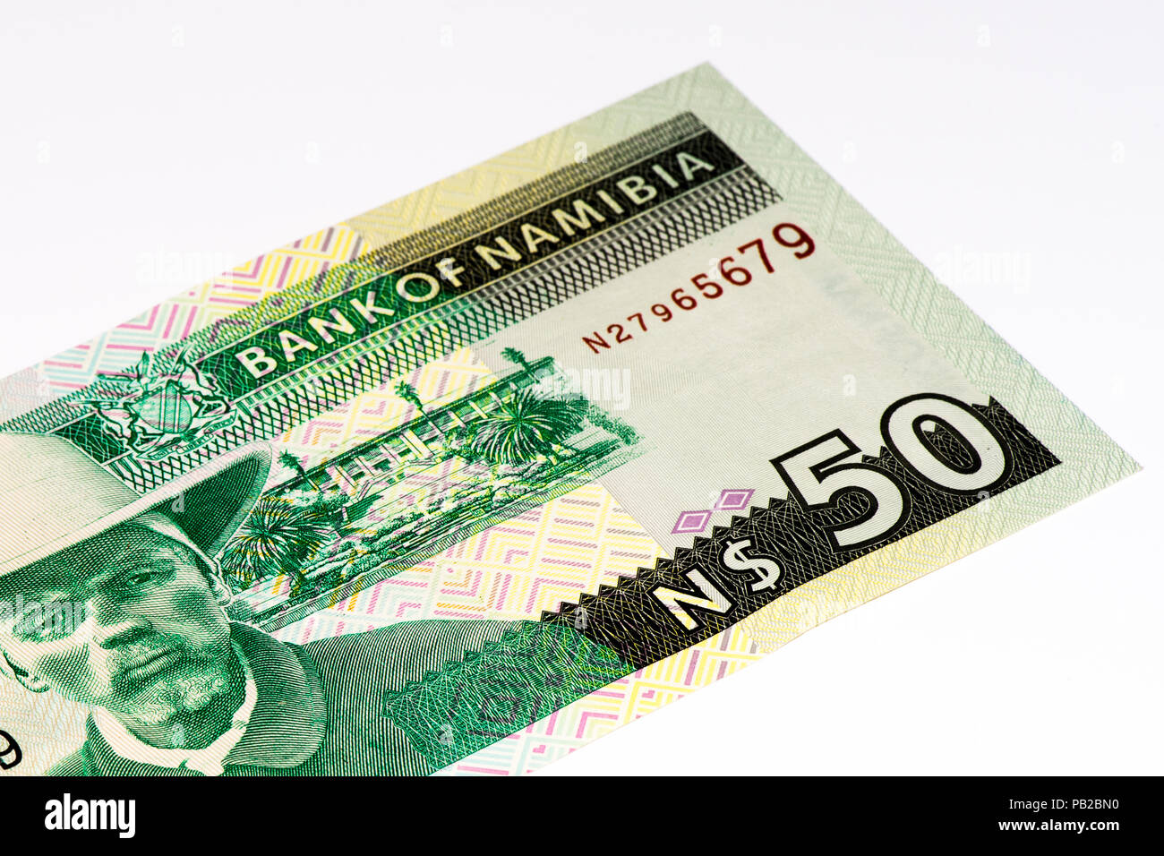 50 Namibian dollars bank note of Namibia. Namibian dollars is the ...