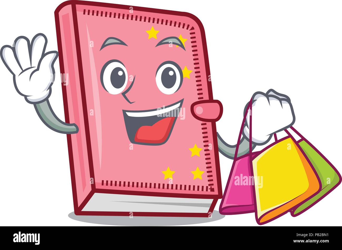 Shopping diary character cartoon style Stock Vector Image & Art - Alamy