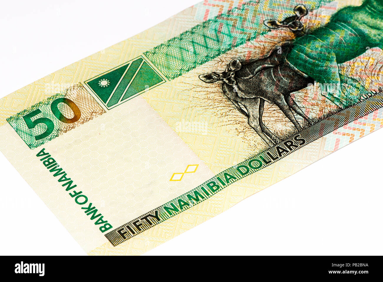 50 Namibian dollars bank note of Namibia. Namibian dollars is the ...