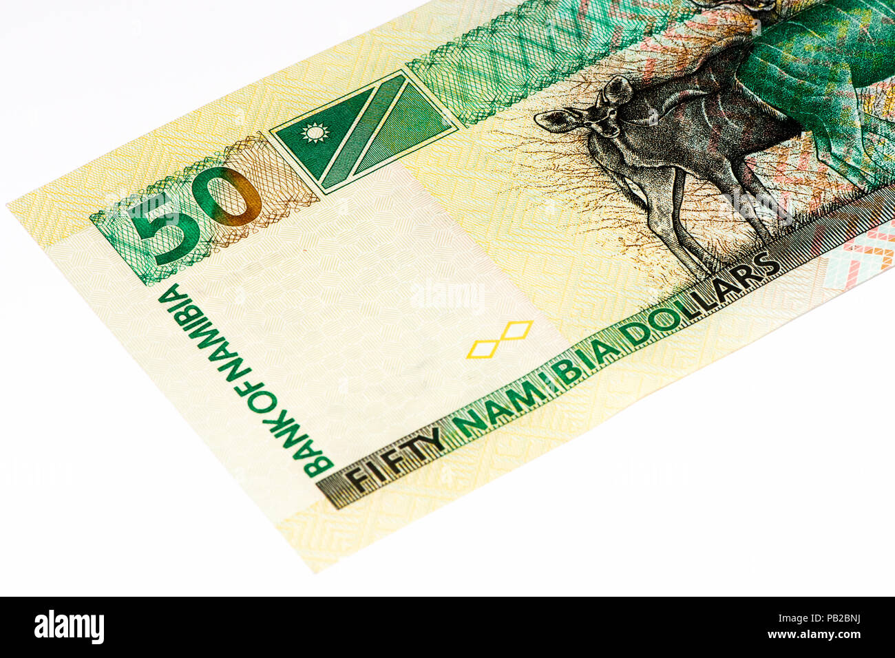 50 Namibian dollars bank note of Namibia. Namibian dollars is the ...