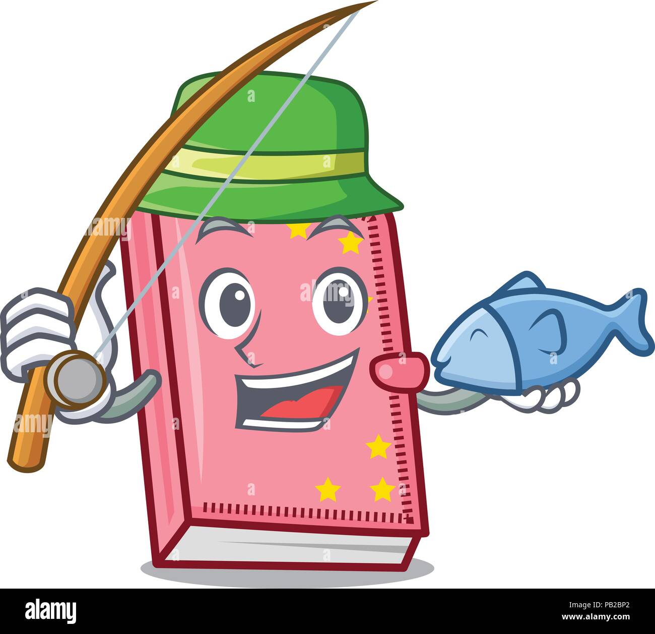 Fishing diary mascot cartoon style Stock Vector Image & Art - Alamy