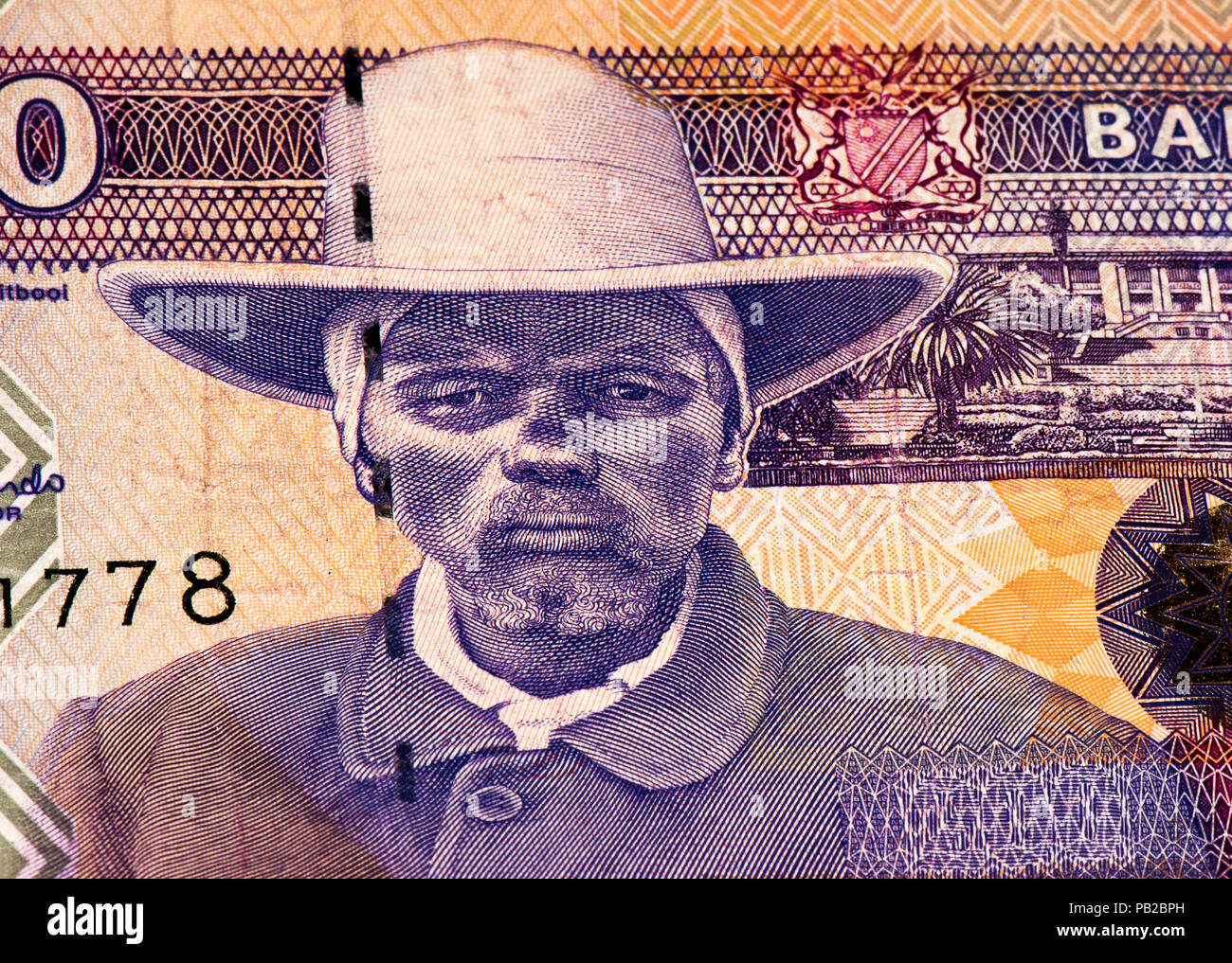 200 Namibian dollars bank note of Namibia. Namibian dollars is the ...
