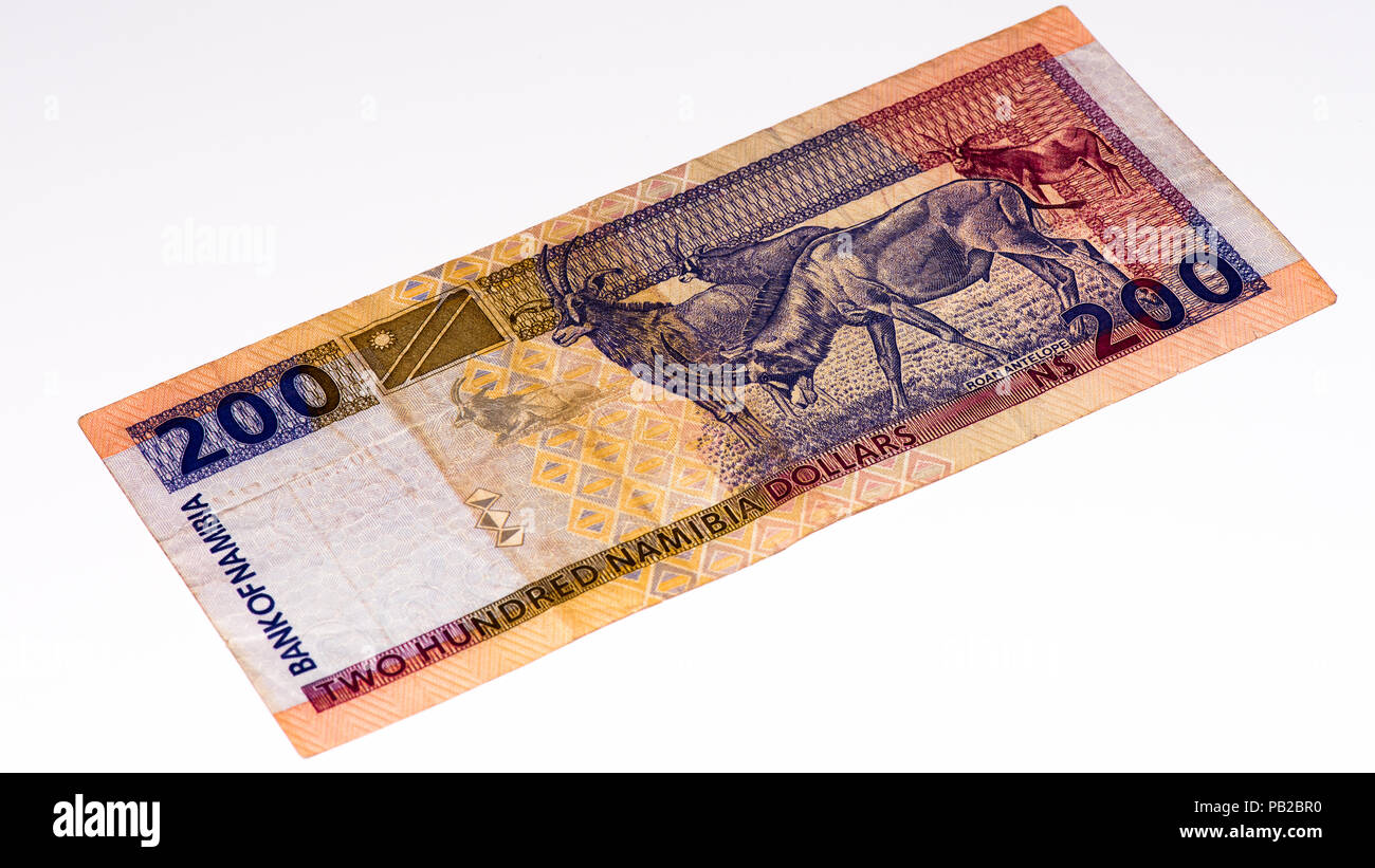 200 Namibian dollars bank note of Namibia. Namibian dollars is the ...