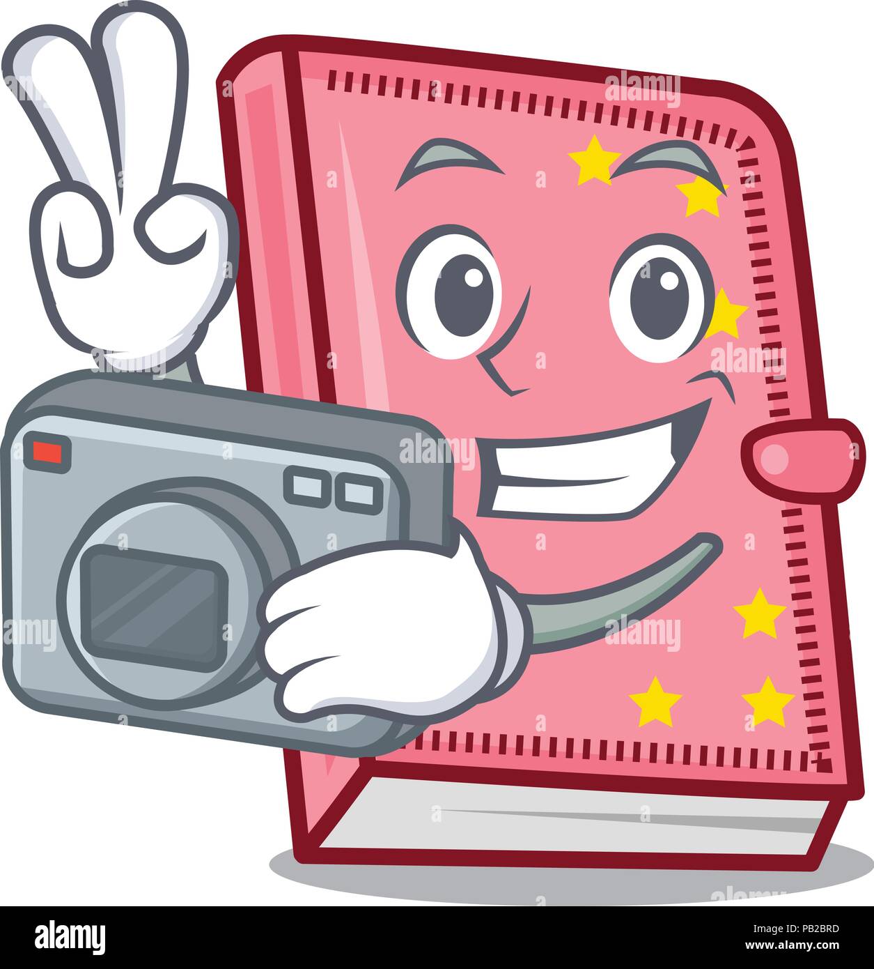 Photographer diary mascot cartoon style Stock Vector Image & Art - Alamy