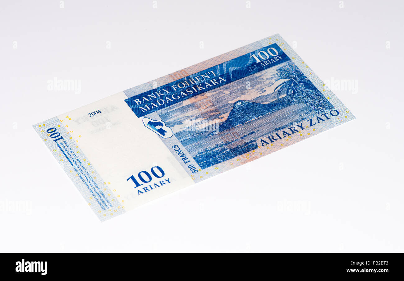 100 Malagasy ariary bank note of Madagascar. Malagasy ariary is the ...