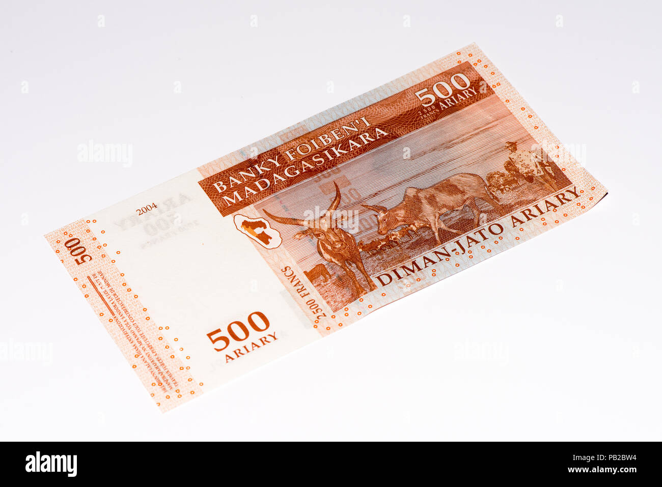 500 Malagasy ariary bank note of Madagascar. Malagasy ariary is the ...