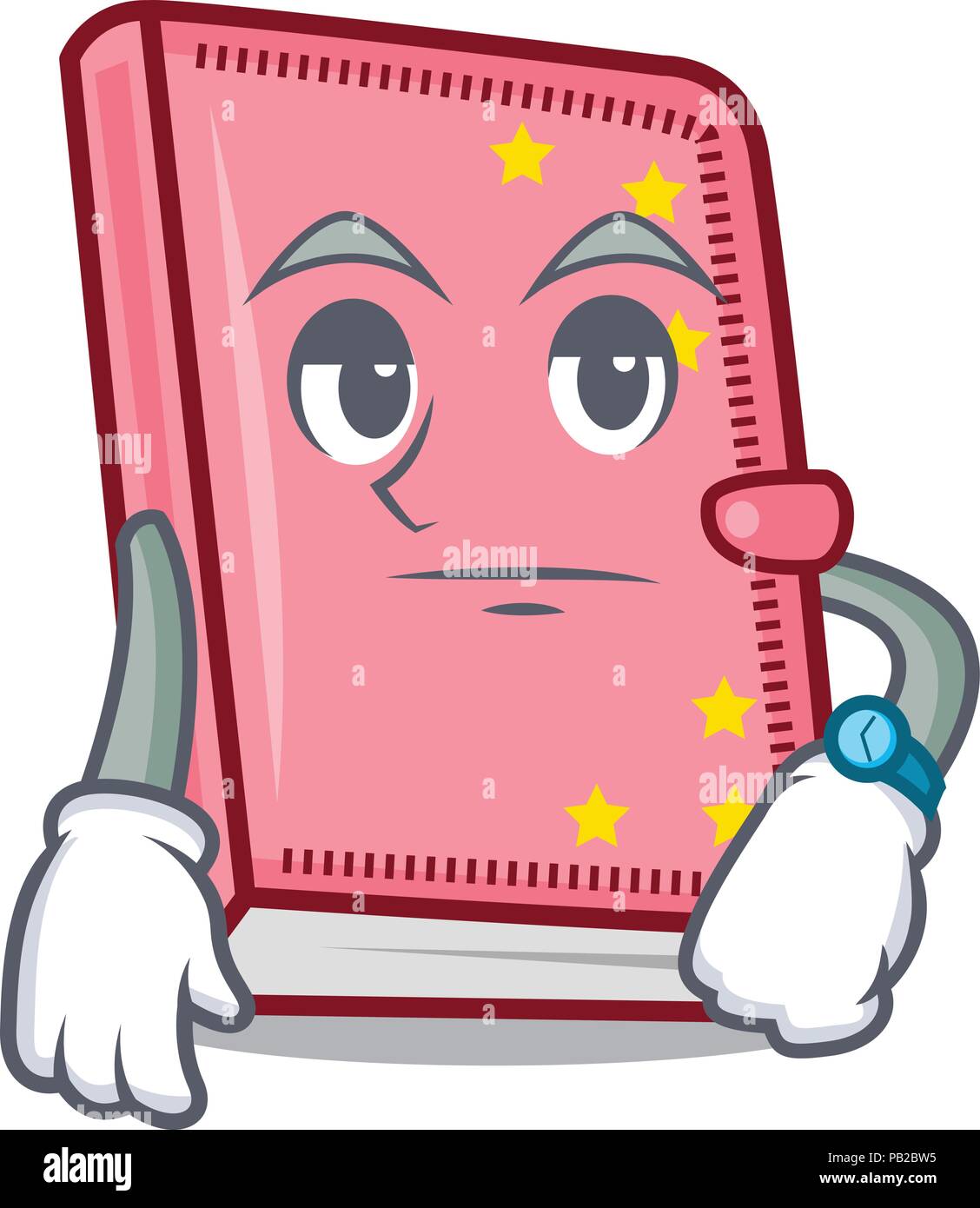 Waiting diary mascot cartoon style Stock Vector Image & Art - Alamy