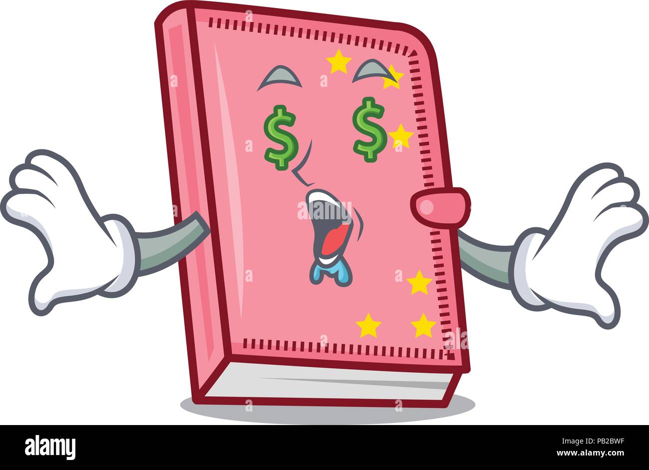 Money eye diary mascot cartoon style Stock Vector Image & Art - Alamy