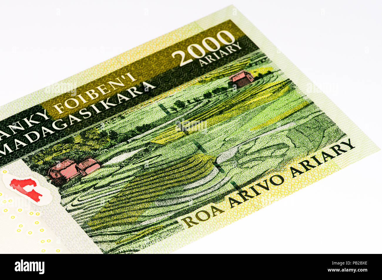 2000 Malagasy ariary bank note of Madagascar. Malagasy ariary is the ...