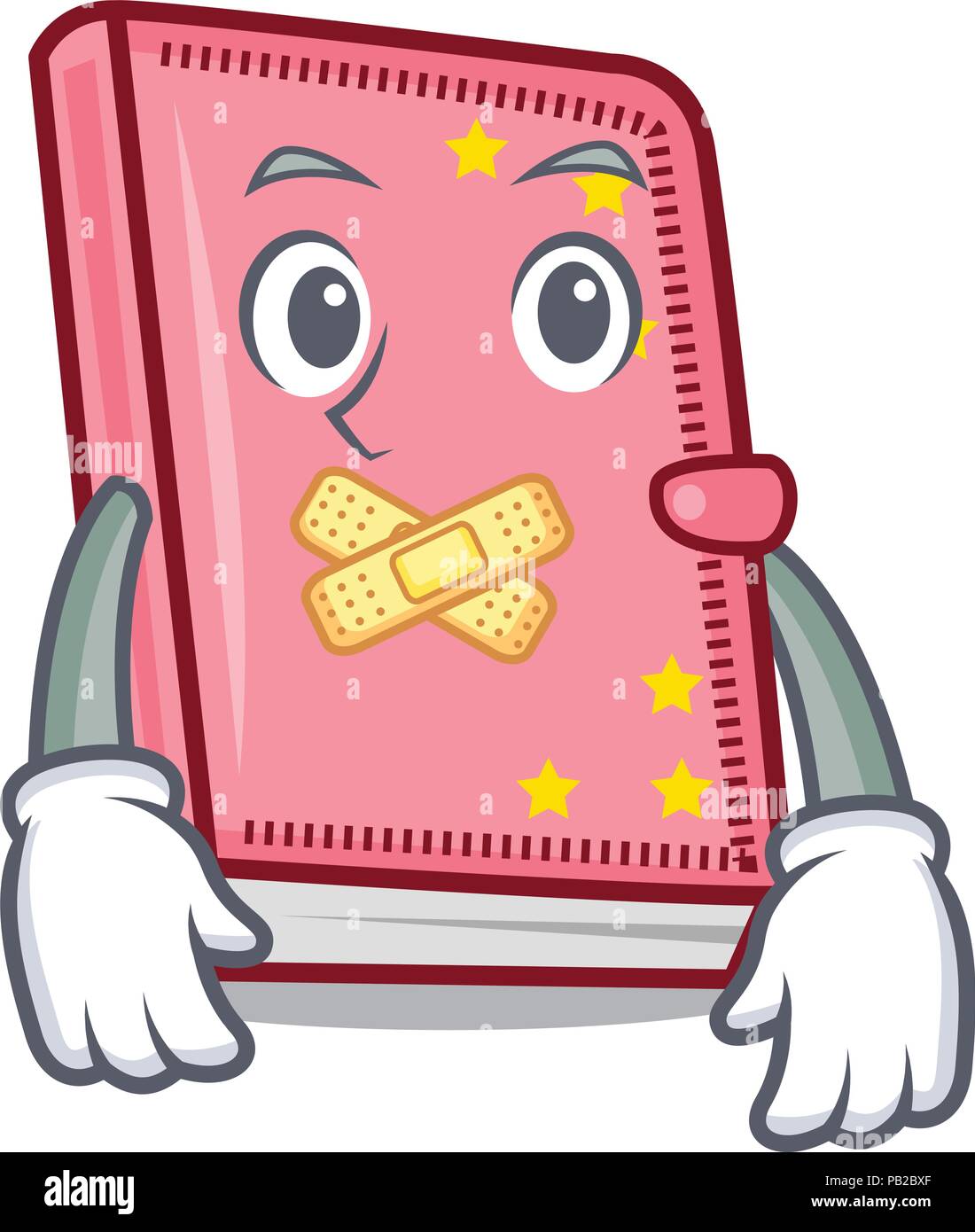 Silent diary mascot cartoon style Stock Vector Image & Art - Alamy