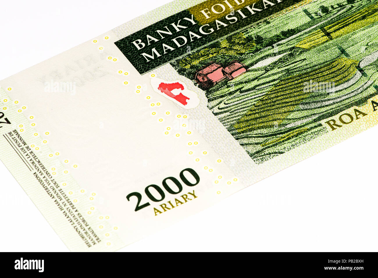 2000 Malagasy ariary bank note of Madagascar. Malagasy ariary is the ...