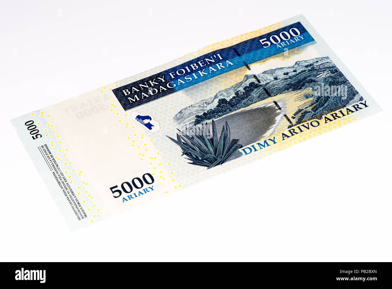 5000 Malagasy ariary bank note of Madagascar. Malagasy ariary is the ...