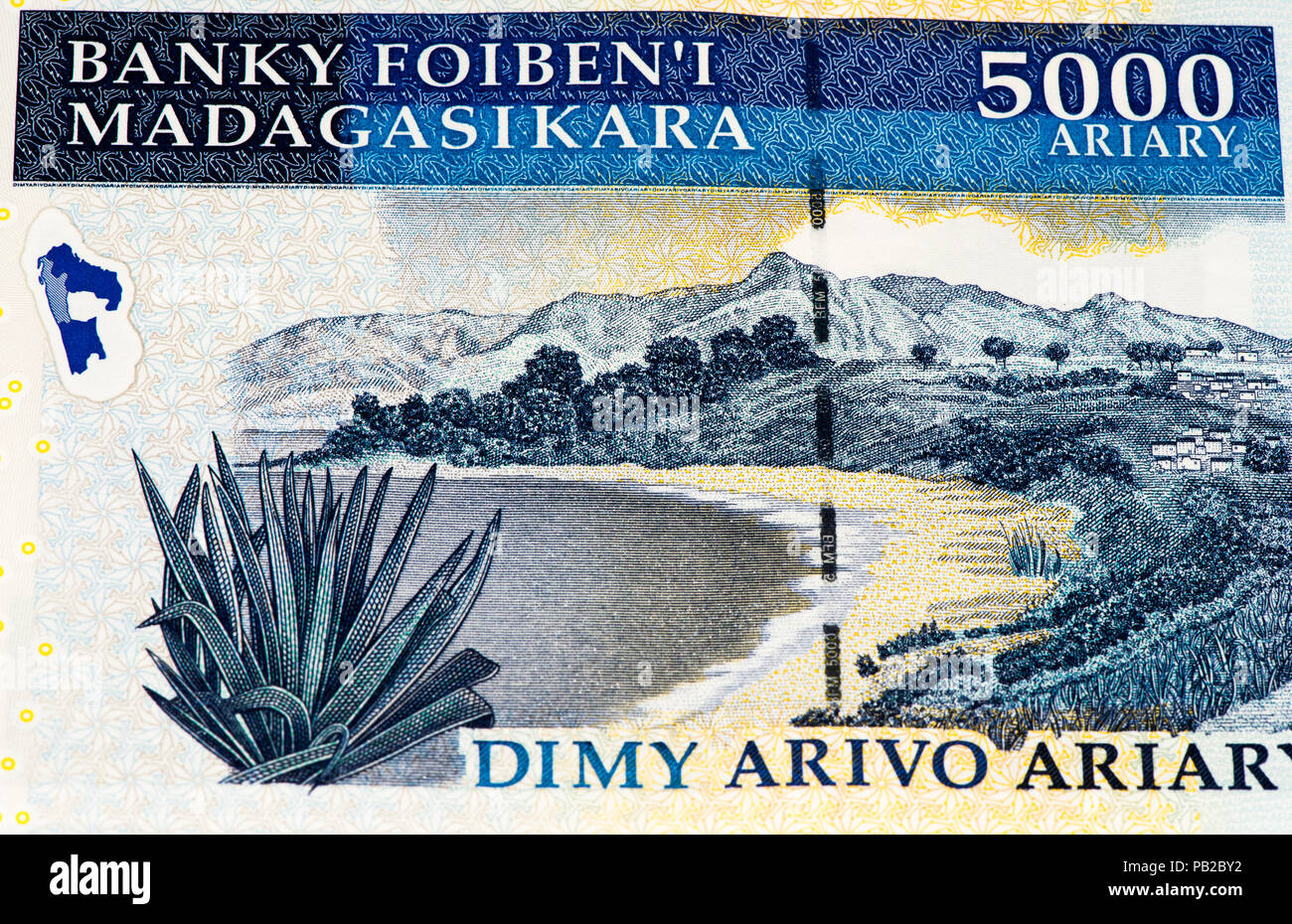 5000 Malagasy ariary bank note of Madagascar. Malagasy ariary is the ...