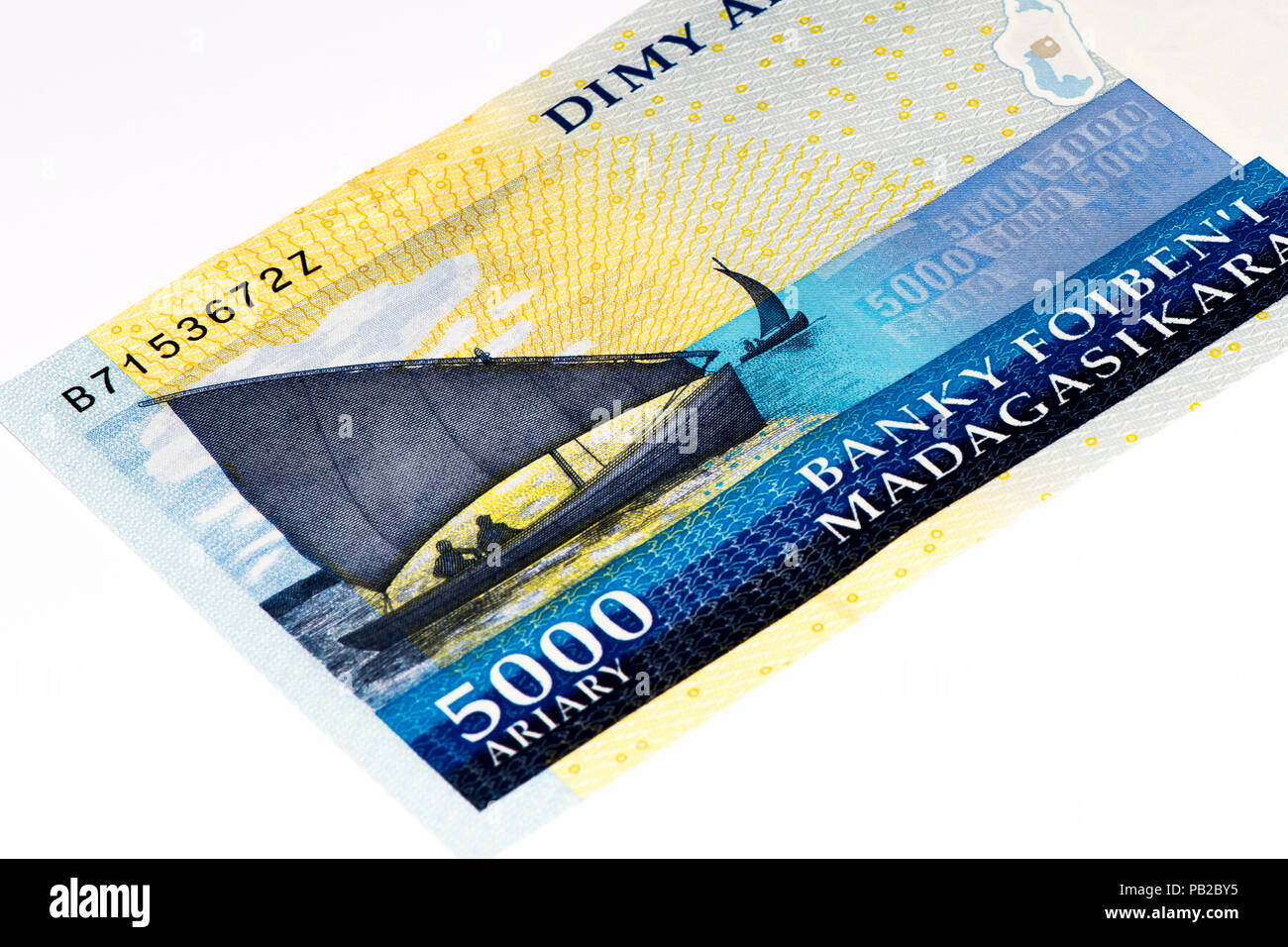 5000 Malagasy ariary bank note of Madagascar. Malagasy ariary is the ...