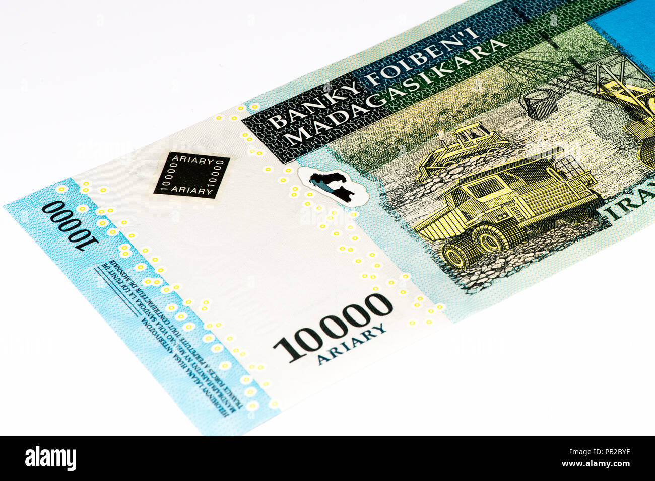 10000 Malagasy ariary bank note of Madagascar. Malagasy ariary is the ...