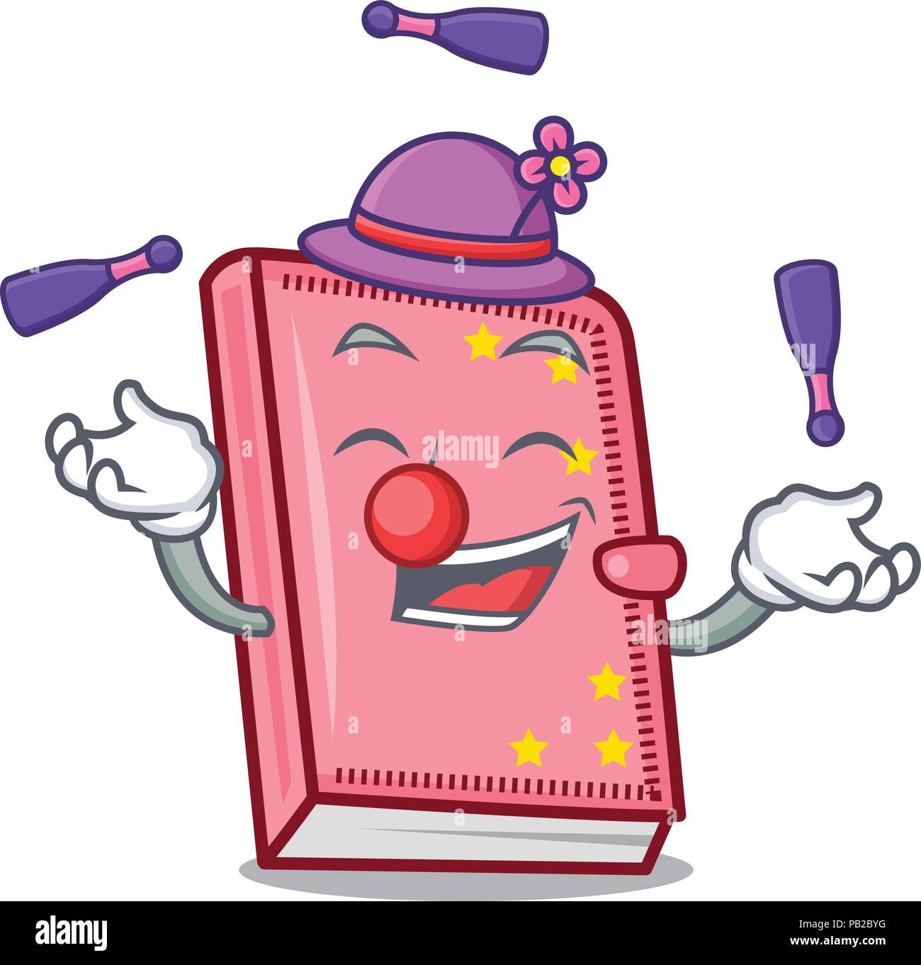 Juggling diary mascot cartoon style Stock Vector Image & Art - Alamy