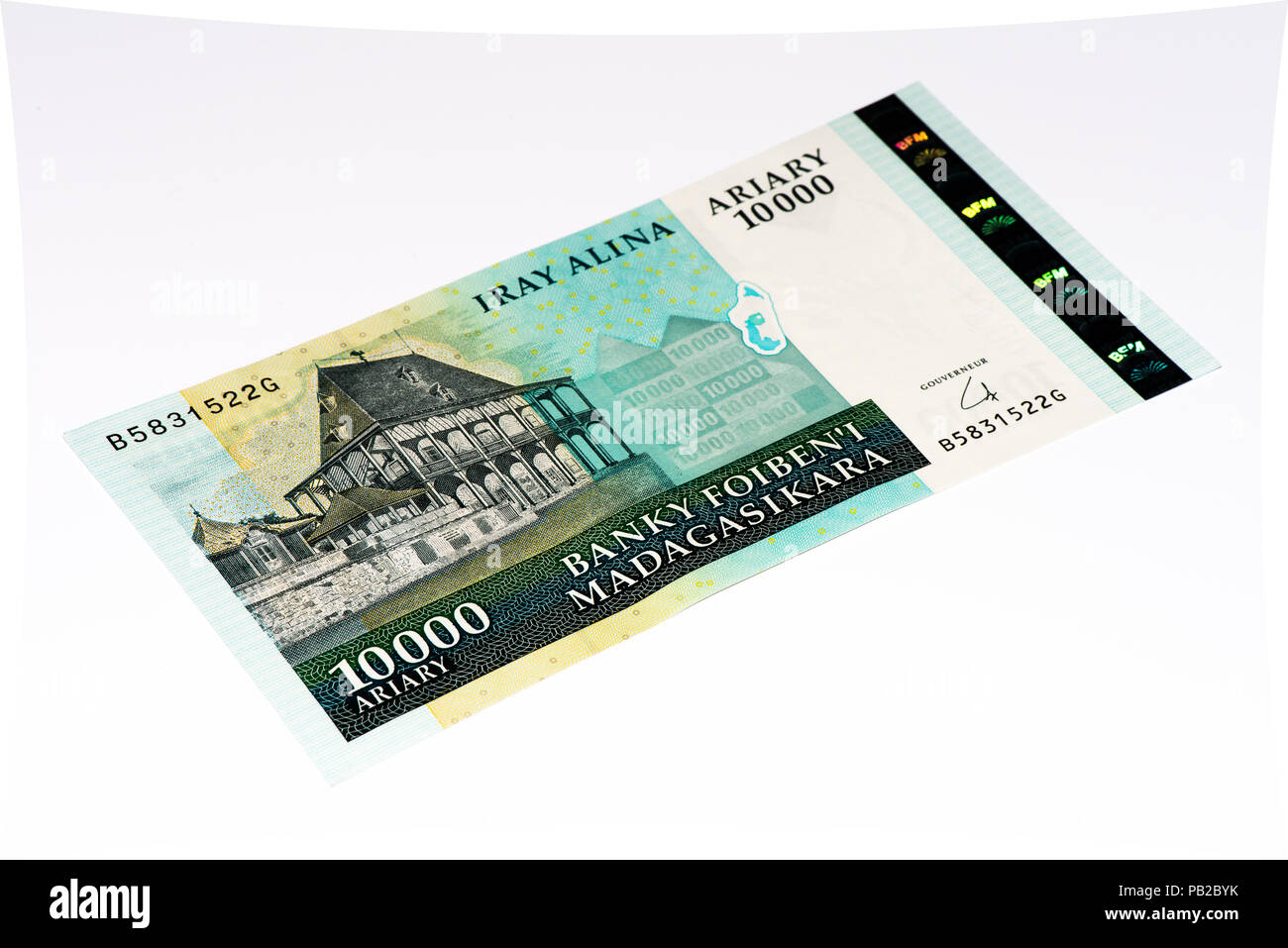 10000 Malagasy ariary bank note of Madagascar. Malagasy ariary is the ...