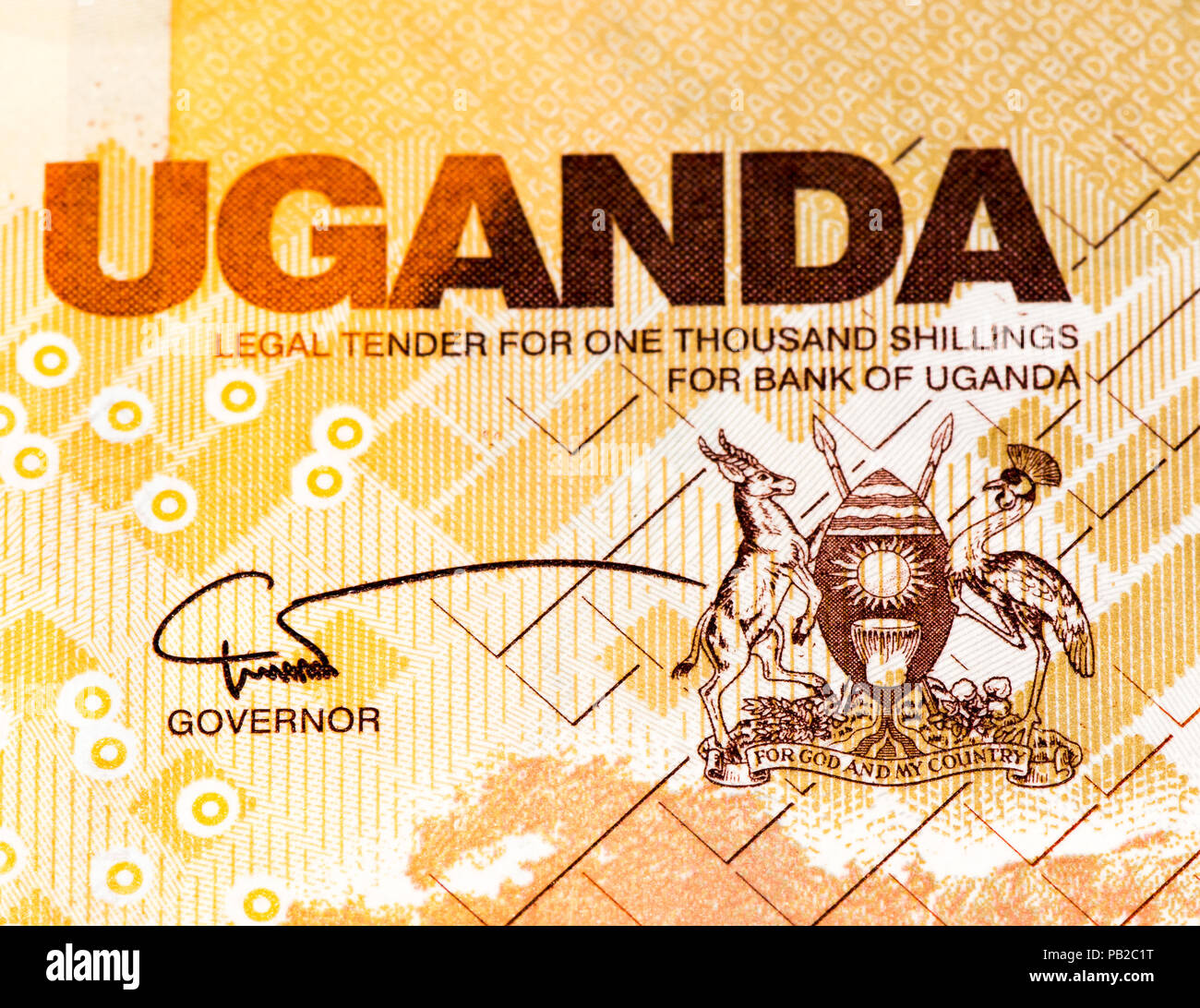 Uganda 1000 shilling bank note hi-res stock photography and images - Alamy