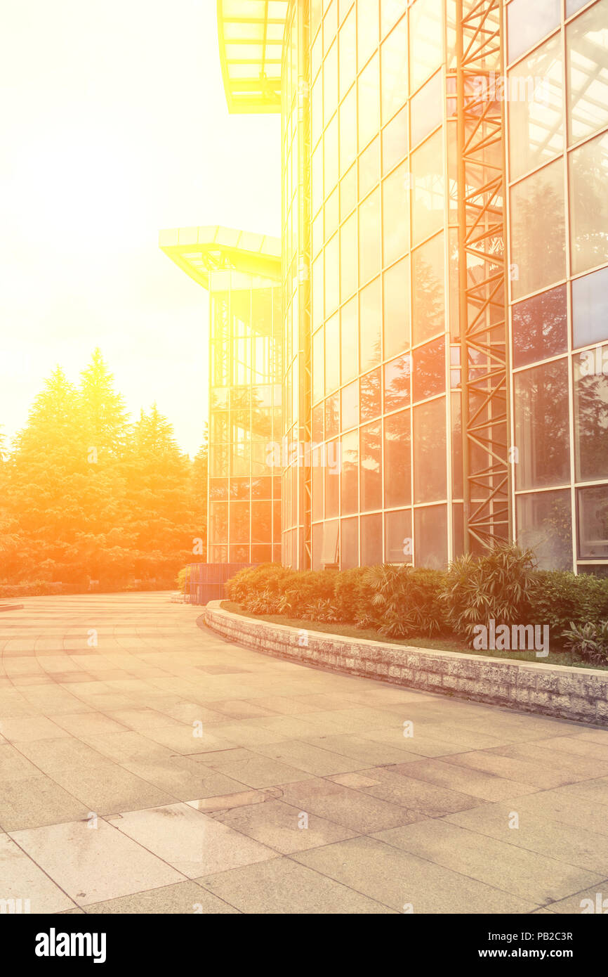 Modern buildings and sidewalks Stock Photo - Alamy