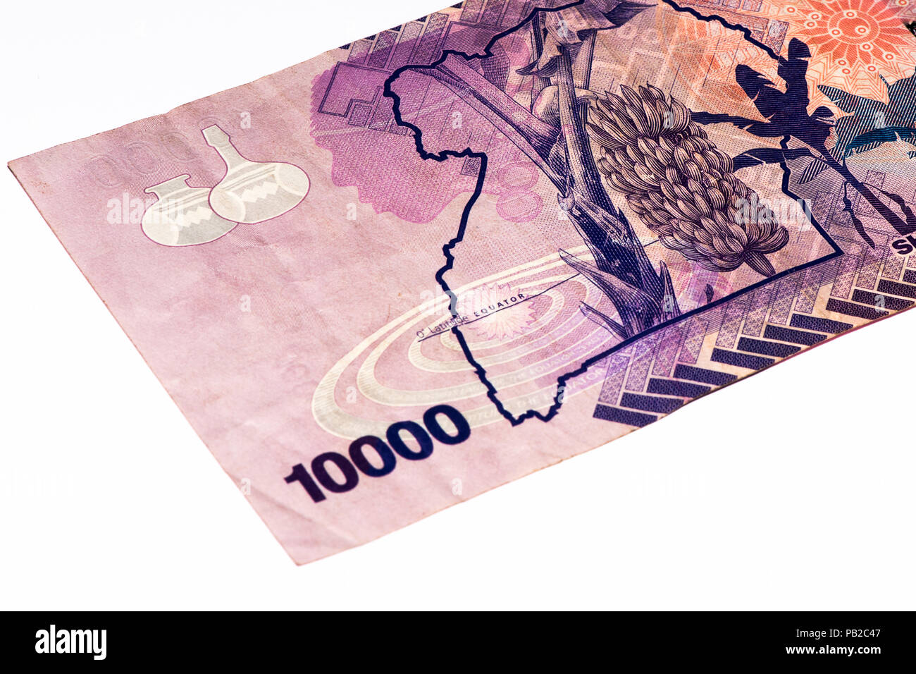 10000 Ugandan shillings bank note. Ugandan shilling is the national ...
