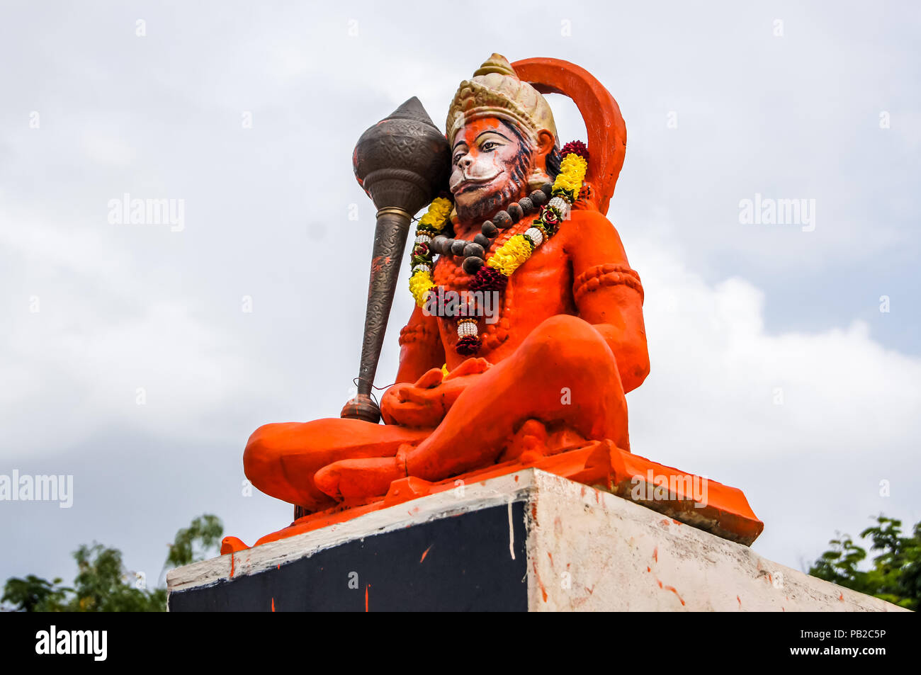 Hindu God Hanuman idol, Huge Statue of Indian lord Hanuman. Indian God ...