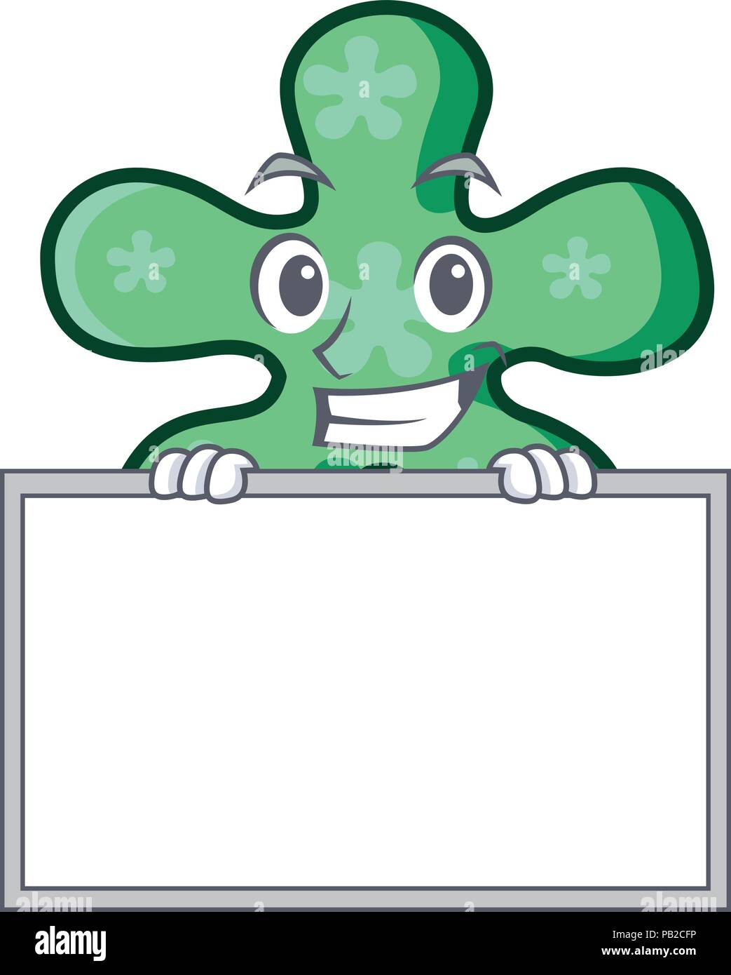 Grinning with board free form character cartoon Stock Vector Image ...