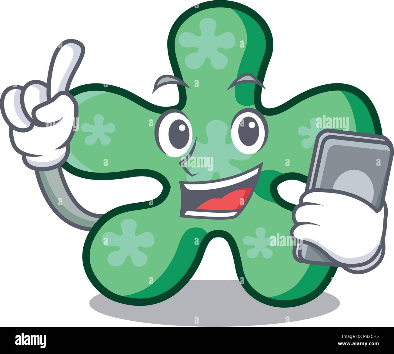 With phone free form character cartoon Stock Vector Image & Art - Alamy