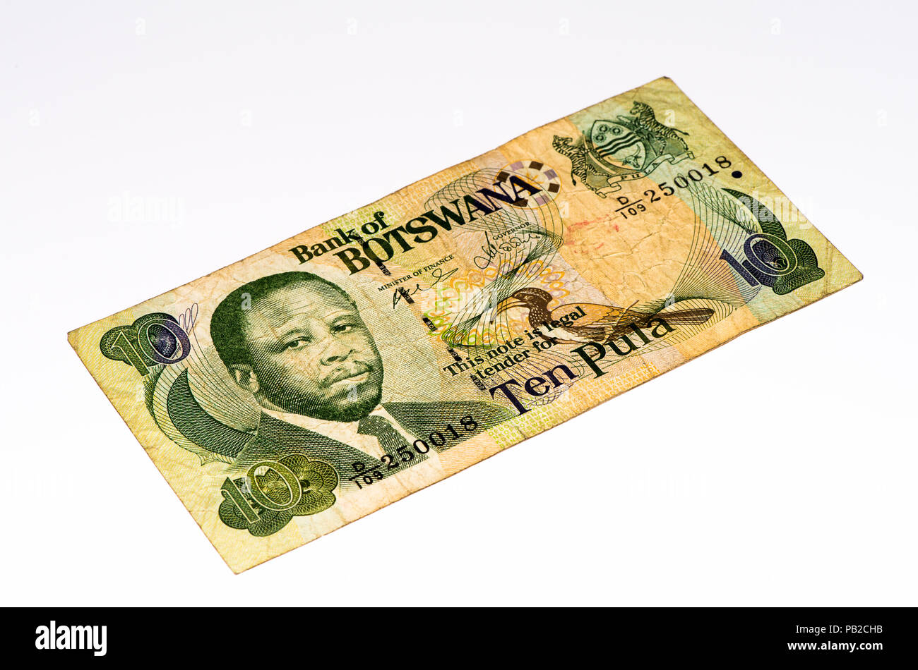10 pula of Botswana.Pula is the national currency of Botswana Stock ...