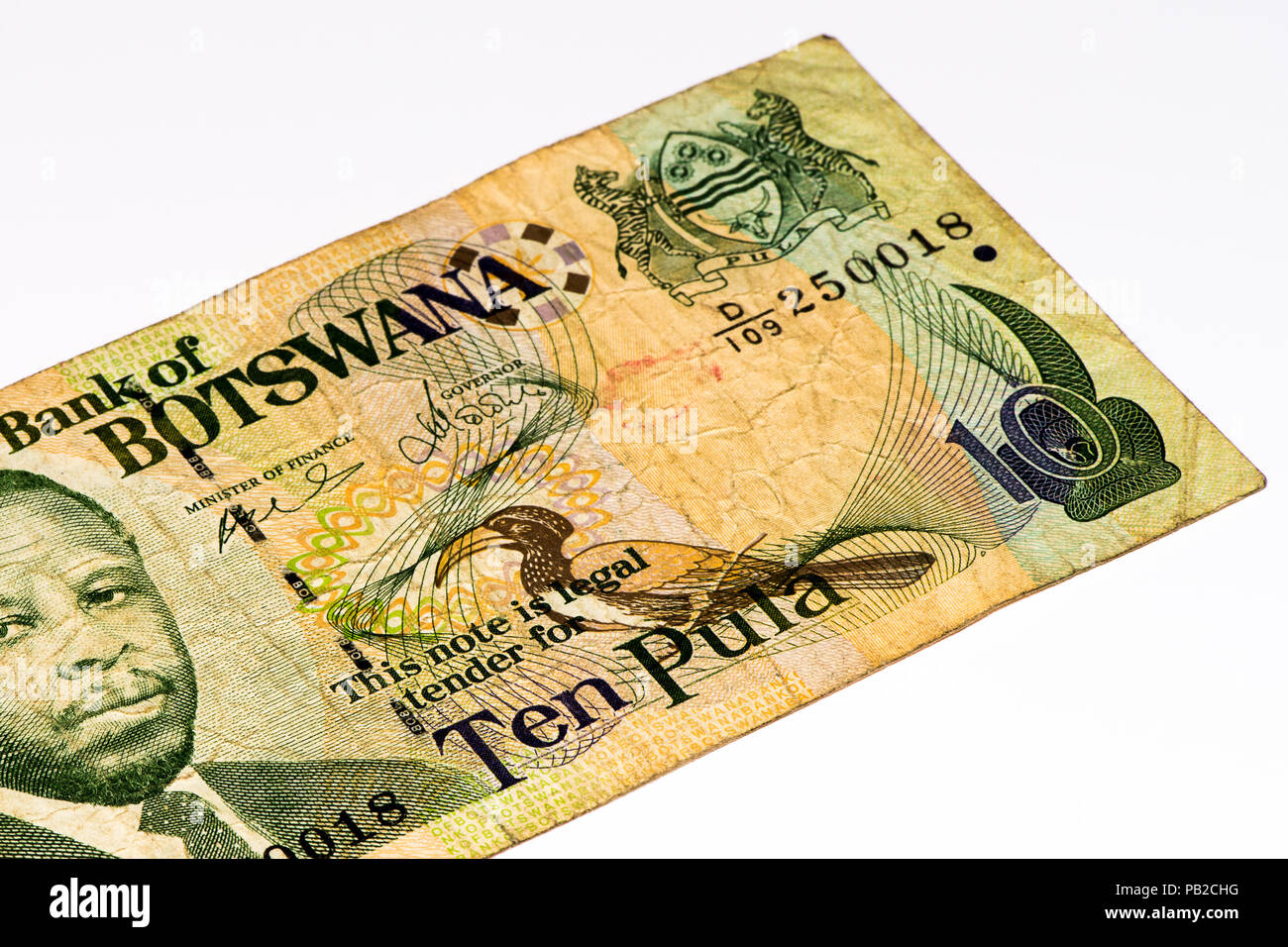 10 pula of Botswana.Pula is the national currency of Botswana Stock ...