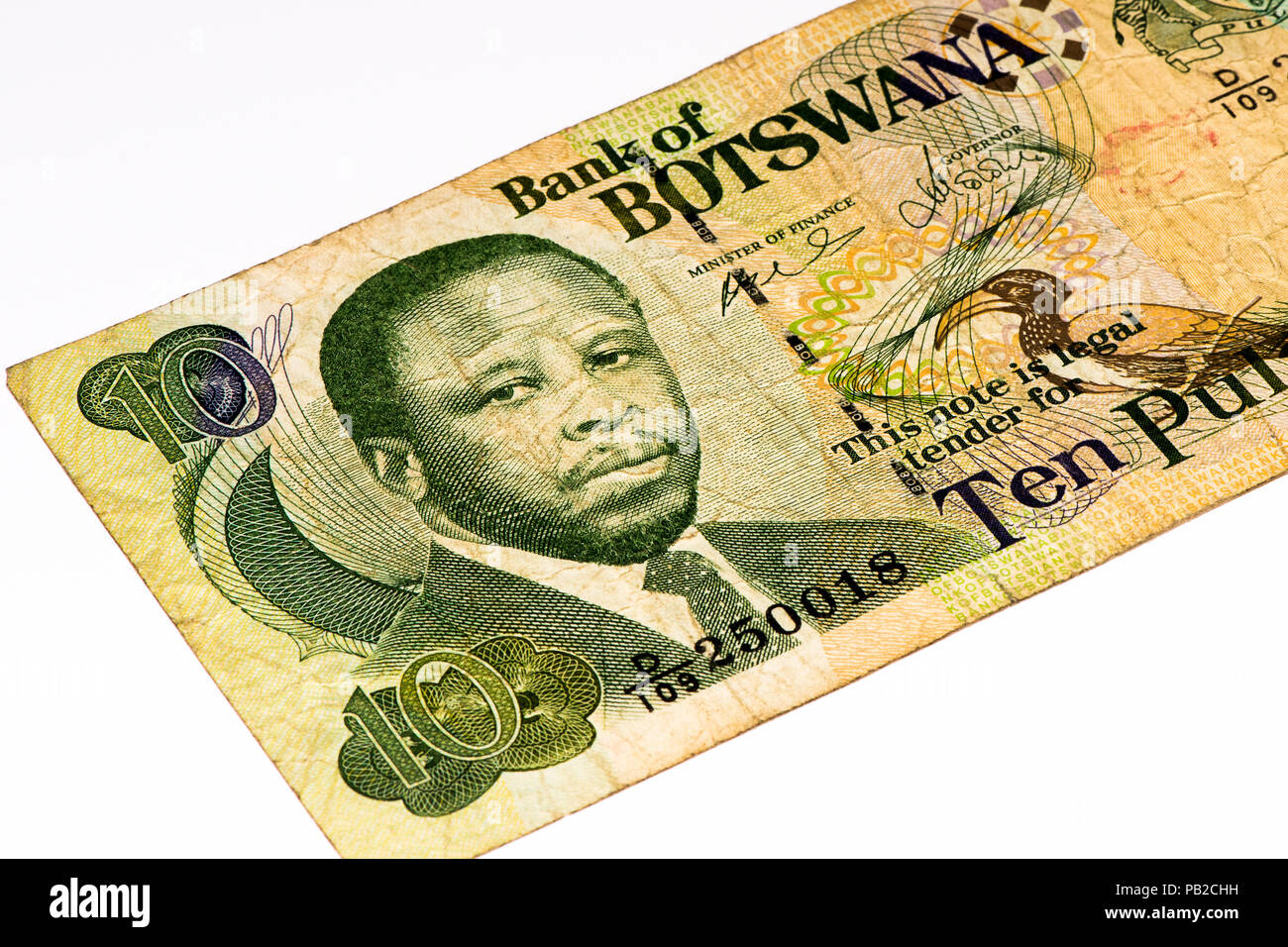 10 pula of Botswana.Pula is the national currency of Botswana Stock ...