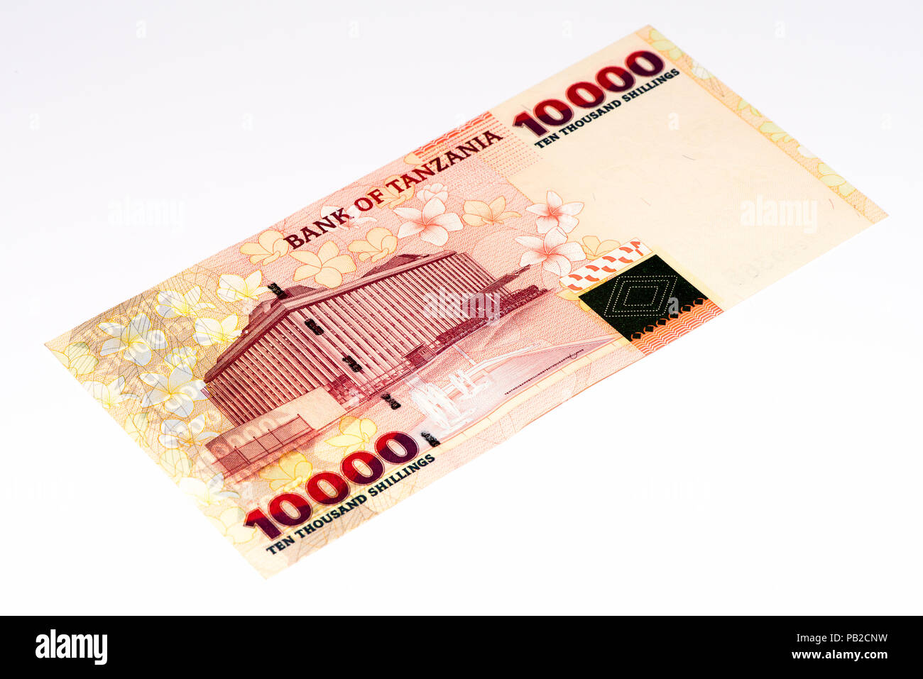 10000 Tanzanian shillings bank note. Tanzanian shilling is the national ...