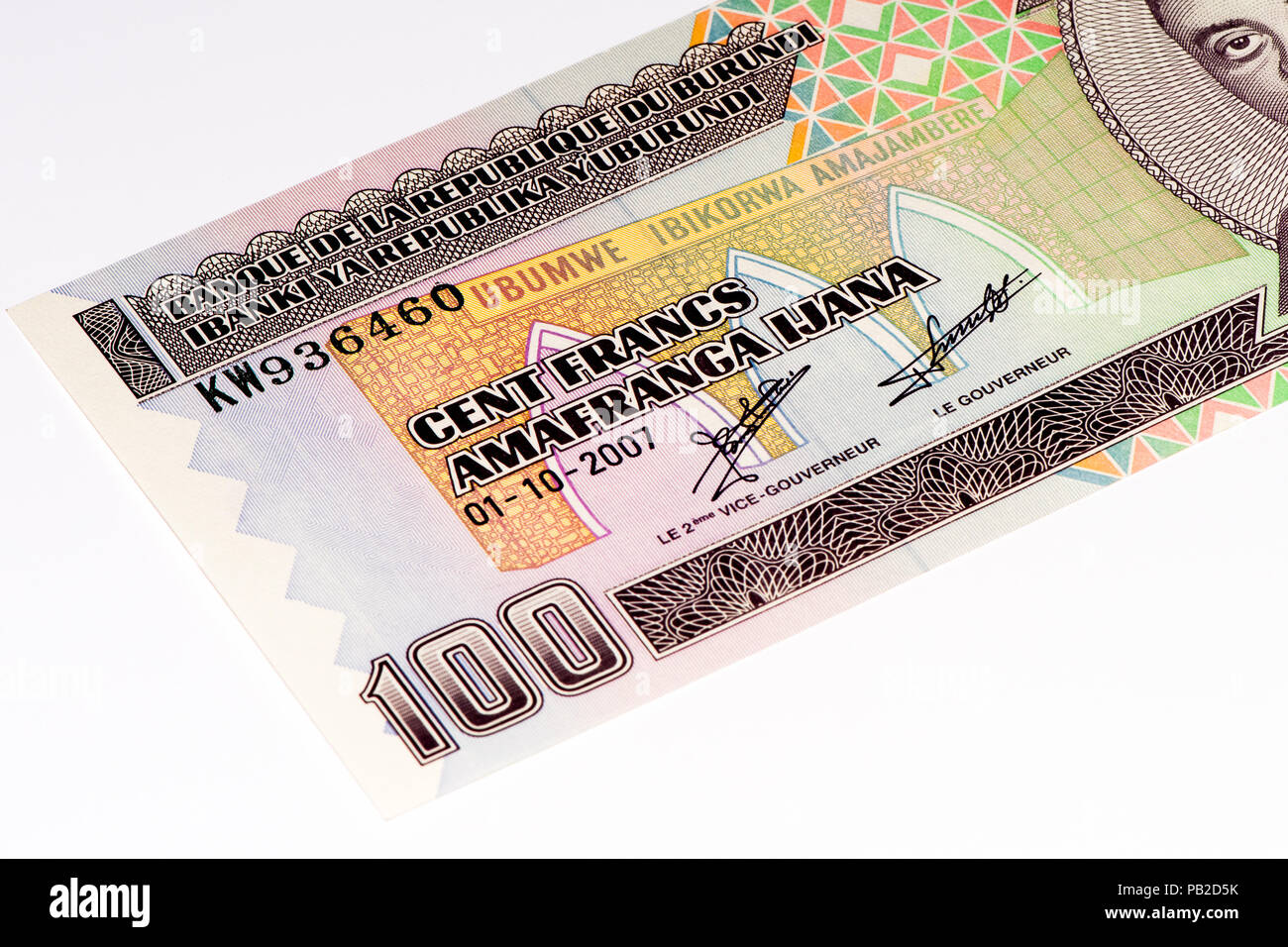 100 Burundian francs. Burundian franc is the national currency of ...