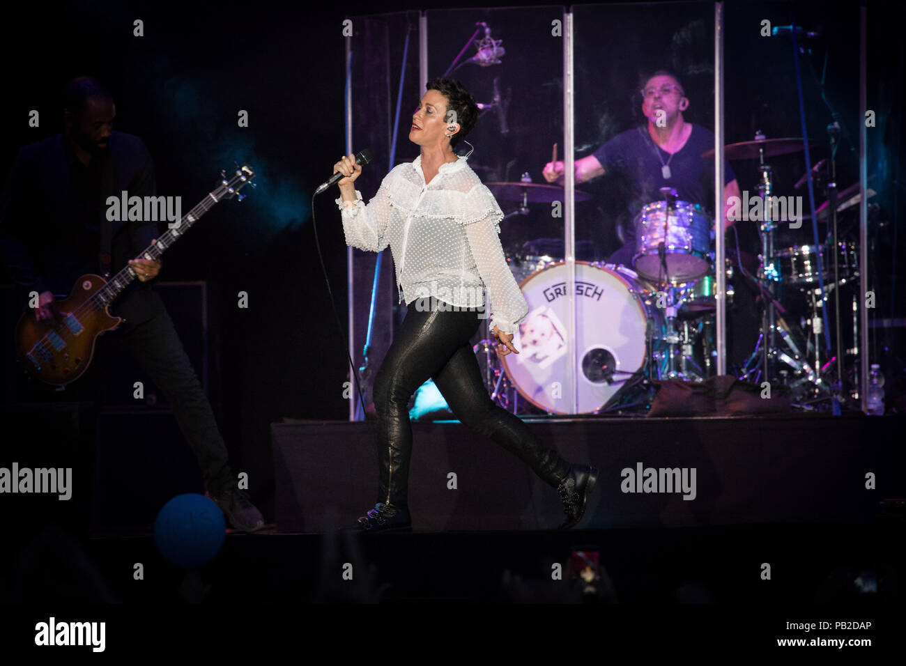 Milan, 25th of July. Alanis Morissette performs live in Milan ...