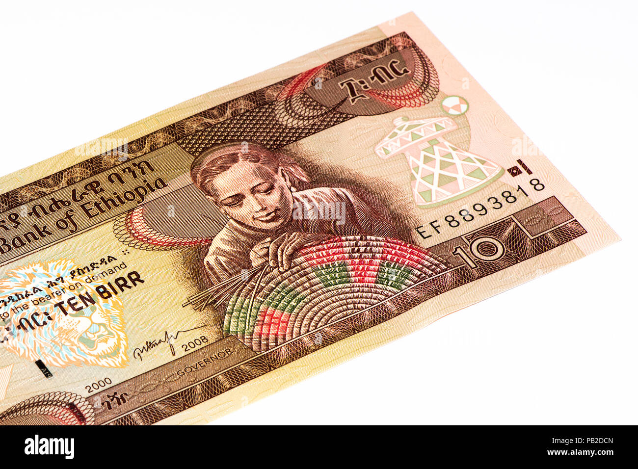 20 Ethiopian birr bank note. Birr is the national currency of Ethiopia ...