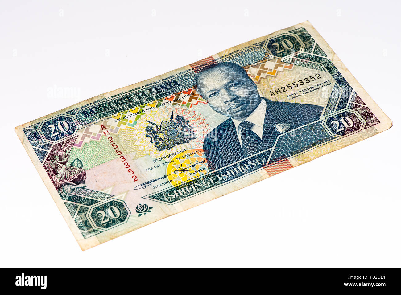10 Kenyan shillings bank note of Kenya. Kenyan shilling is the national ...