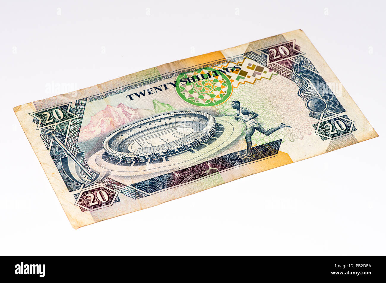 10 Kenyan shillings bank note of Kenya. Kenyan shilling is the national ...