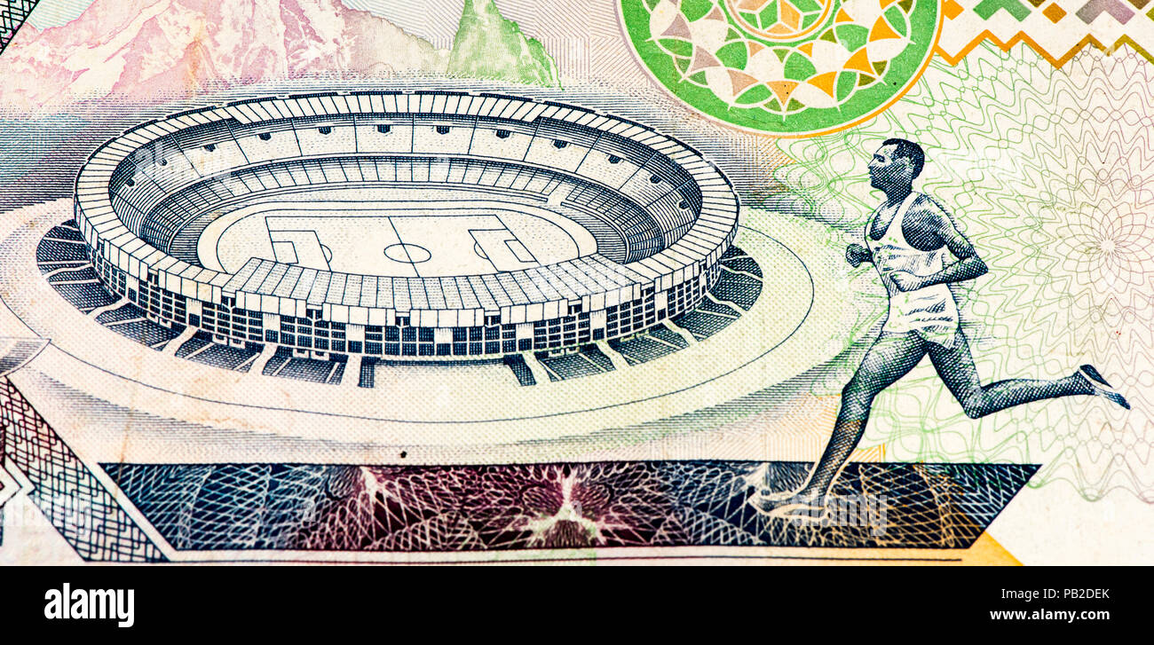 10 Kenyan shillings bank note of Kenya. Kenyan shilling is the national ...