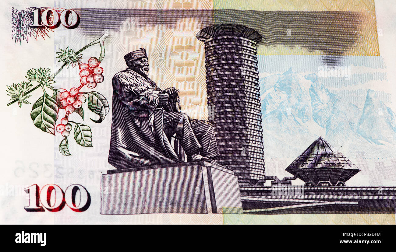 100 Kenyan shillings bank note of Kenya. Kenyan shilling is the ...