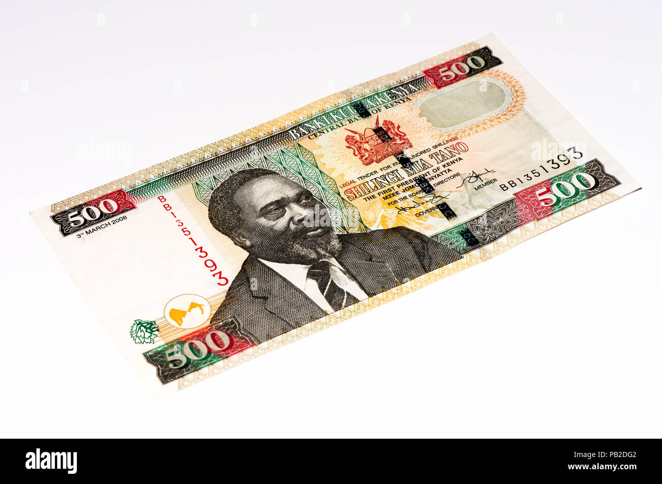 500 Kenyan shillings bank note of Kenya. Kenyan shilling is the ...