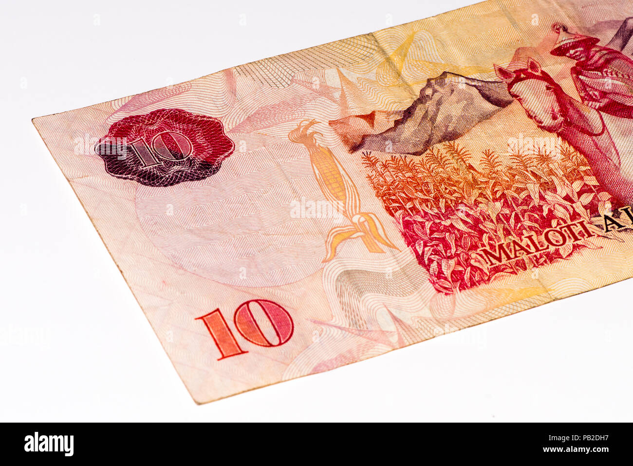 10 Lesotho loti bank note. Lesotho loti is the national currency of ...