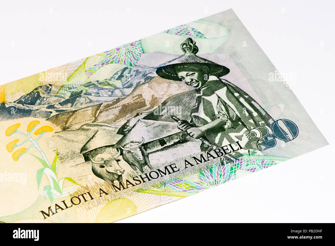 20 Lesotho loti bank note. Lesotho loti is the national currency of ...