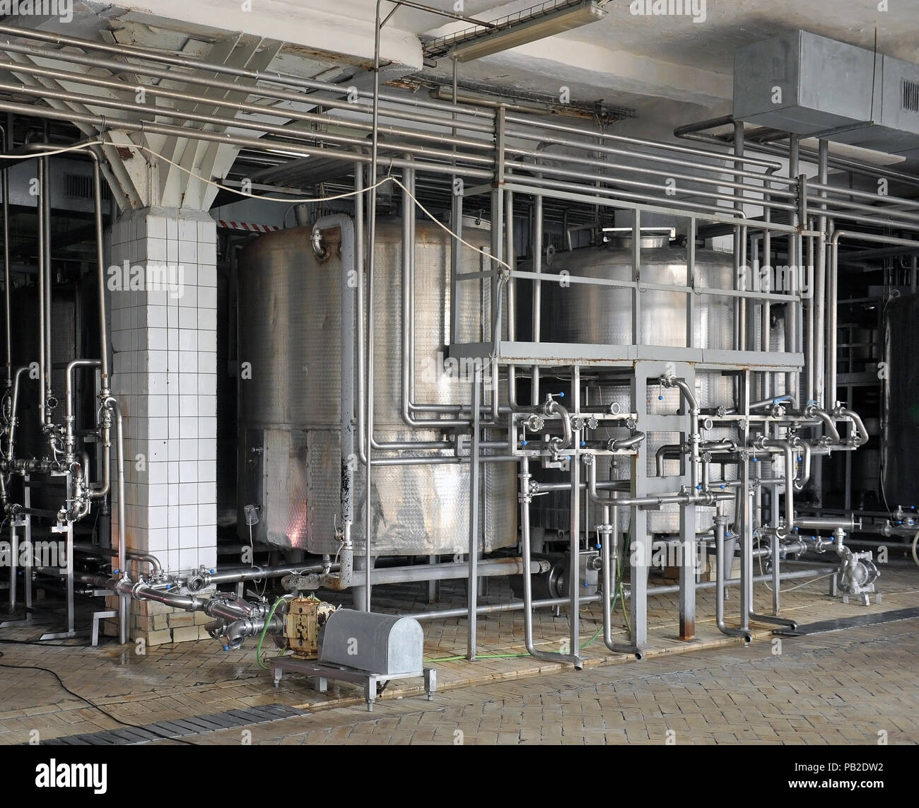 Dairy food-processing industry Stock Photo - Alamy