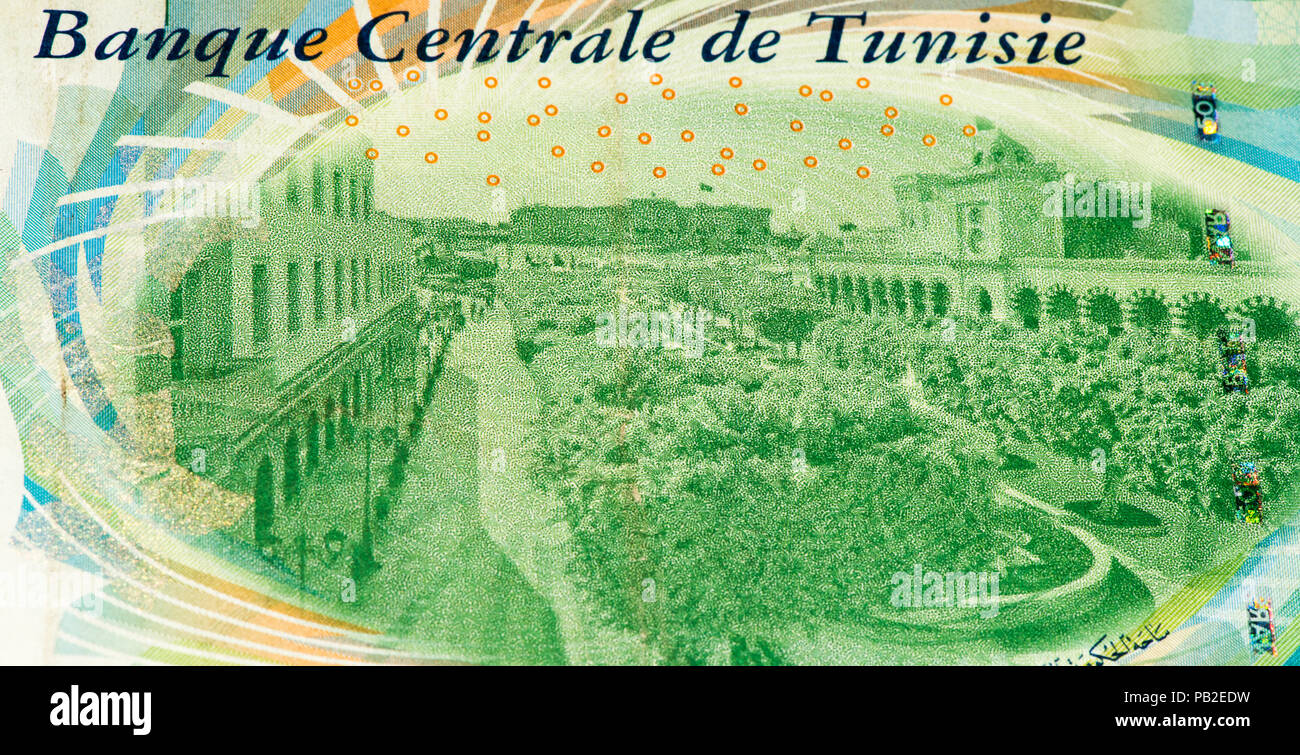 50 Tunisian dinars bank note. Tunisian dinar is the national currency ...