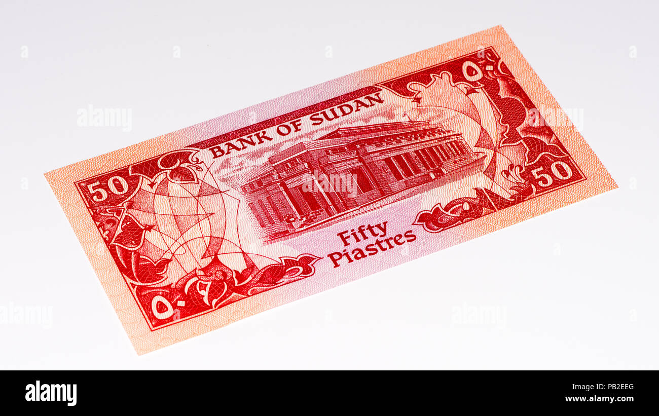 50 Sudanese piastres bank note, former currency of Sudan Stock Photo ...