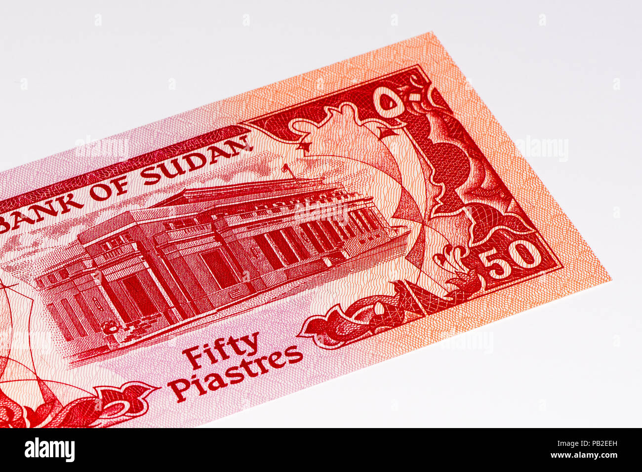 50 Sudanese piastres bank note, former currency of Sudan Stock Photo ...